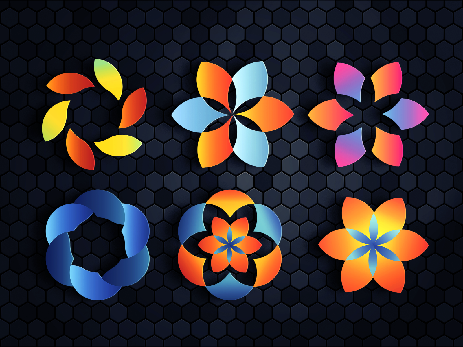 Gradient Shape Logo by MD Khalid Hasan on Dribbble
