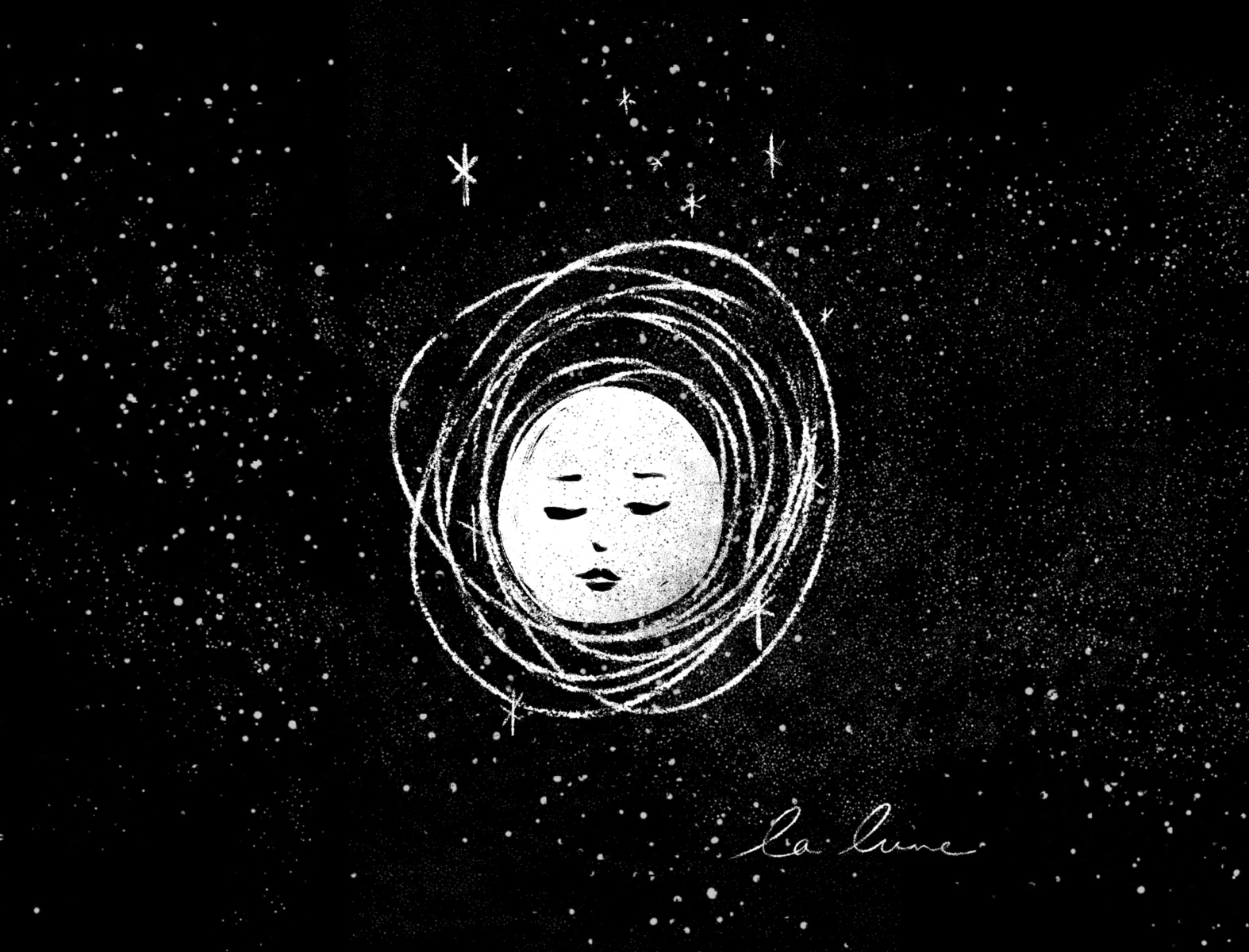 La Lune Illustration by Maranda Vandergriff on Dribbble