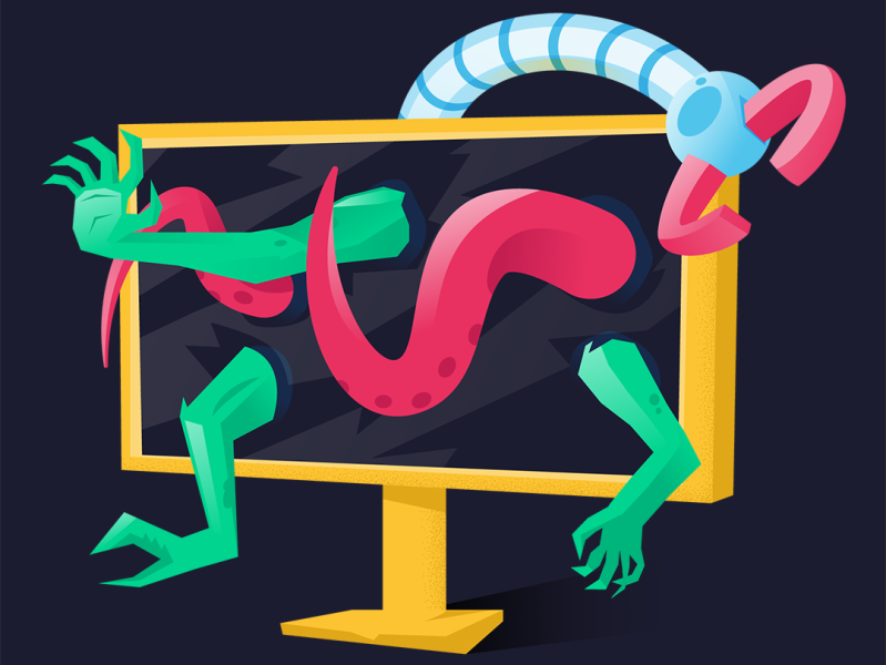 Screens of Terror Spot Illustrations by Jezreel Callejas on Dribbble