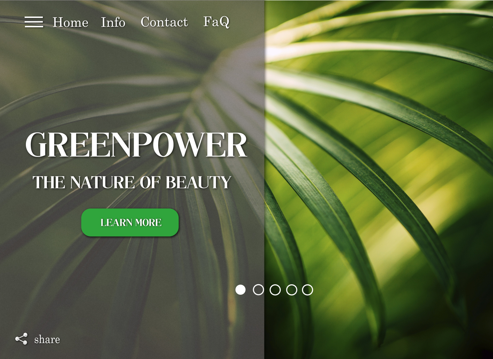 Eco Landing Page by Larisa Samkhanova on Dribbble