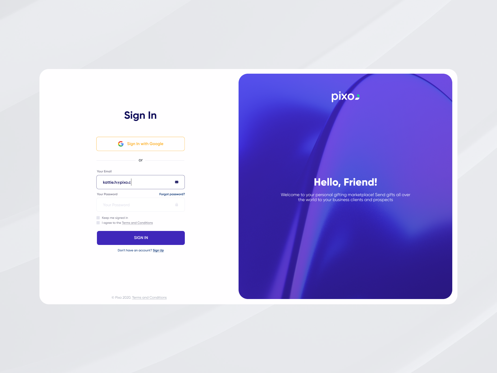 Sign In / Sign Up Screen by Tatiana Dudik on Dribbble