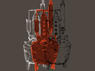 Three Pot Stills by Brock Caron on Dribbble