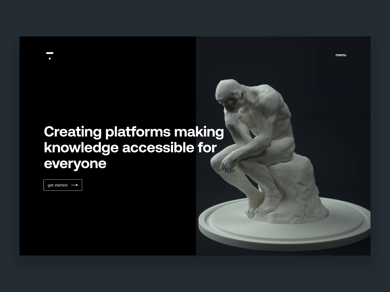 Knowledge is power. 3D Website Visual by Dominik Tampe on Dribbble