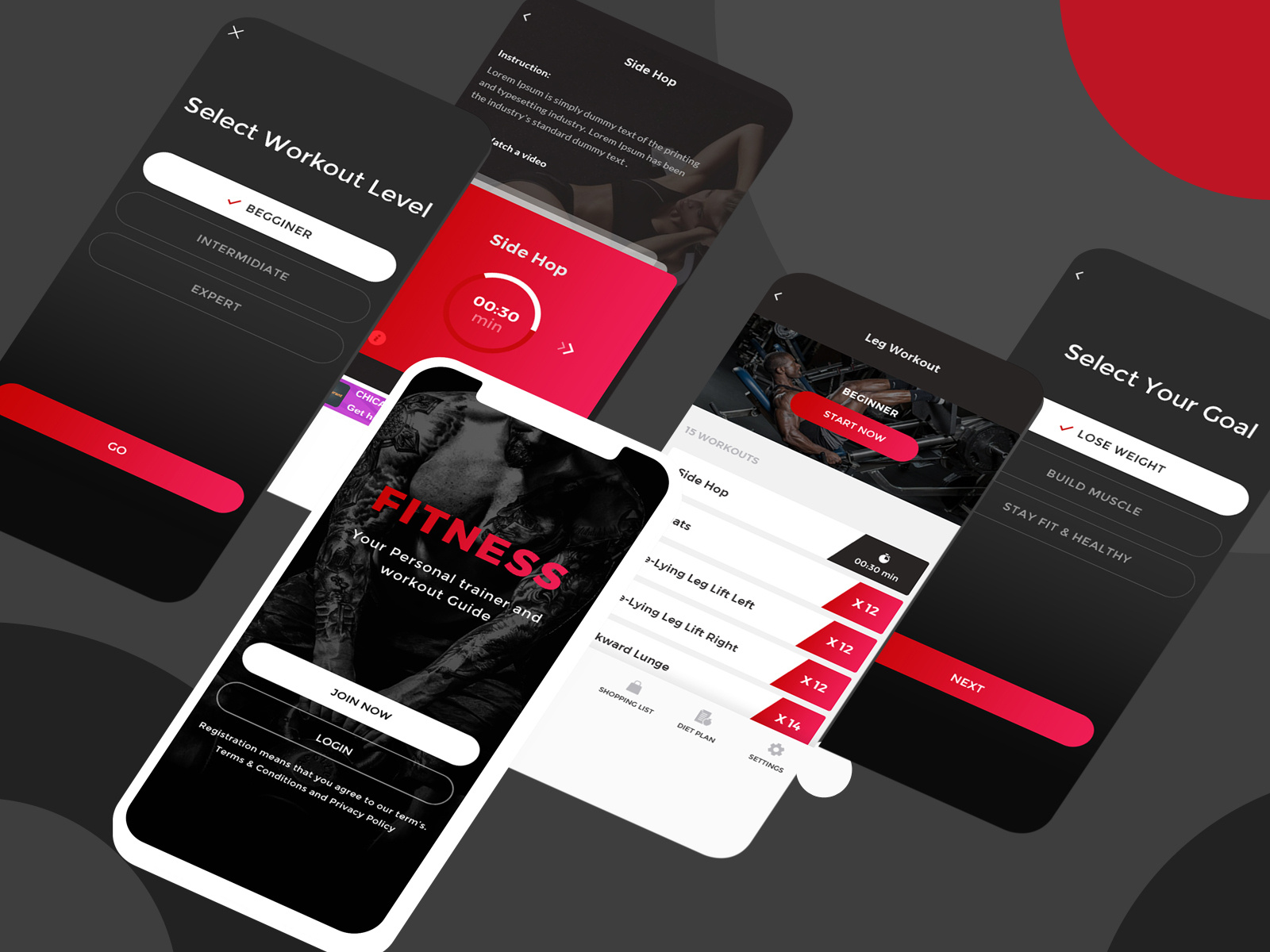 Fitness Application Design by Amit Bhattacharjee on Dribbble
