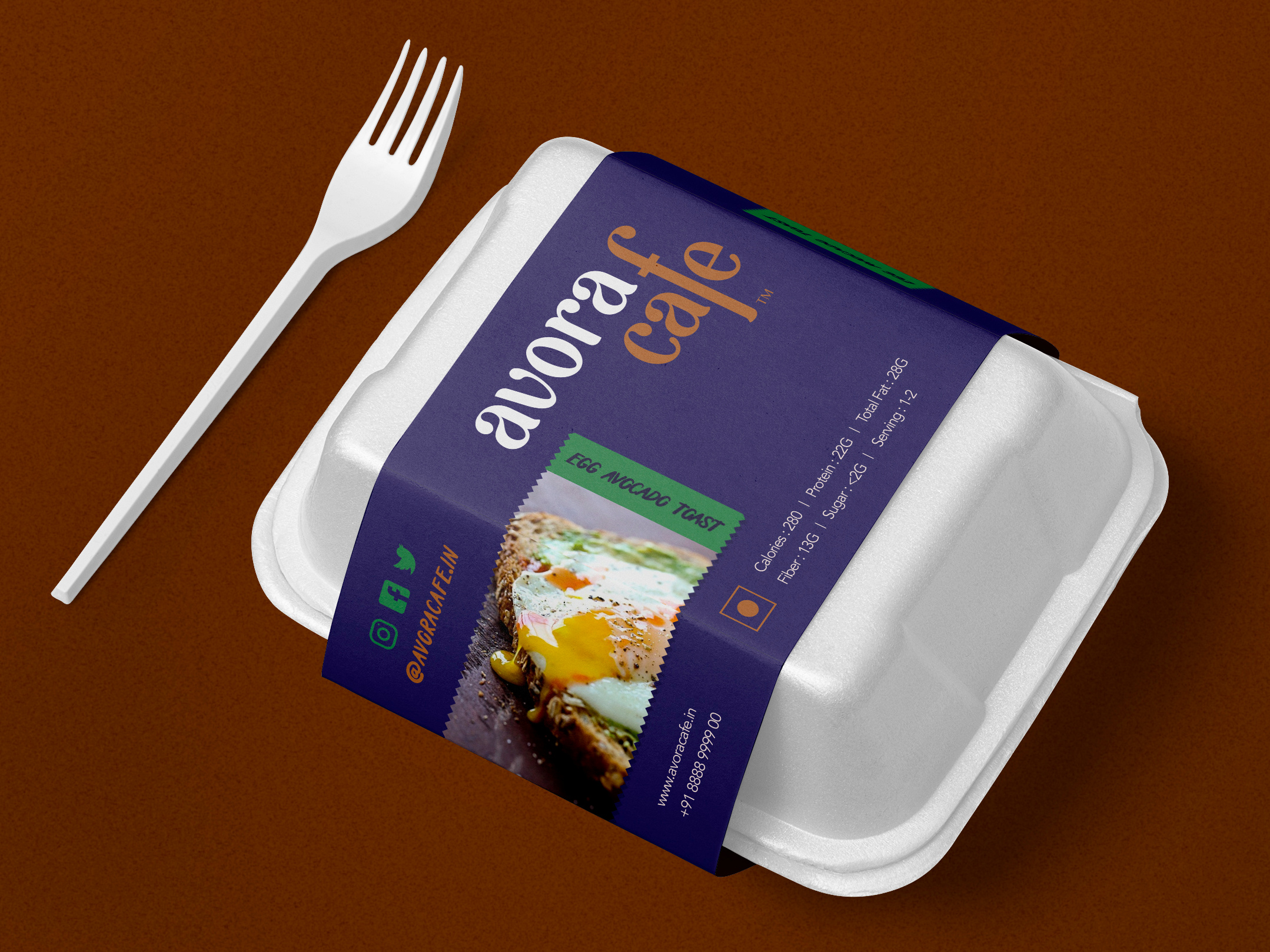 Avora Cafe Take Away Box by Maskon Brands on Dribbble