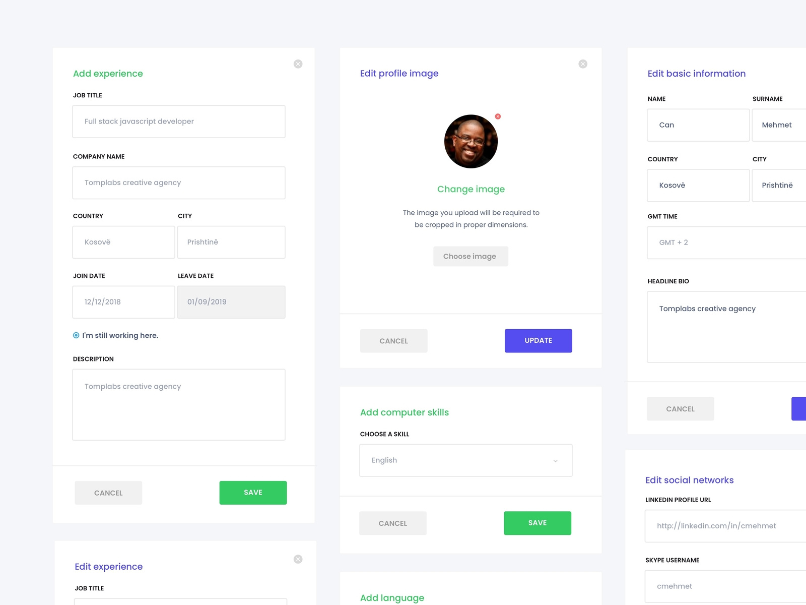 Job portal modals and alerts by Can Mehmet on Dribbble