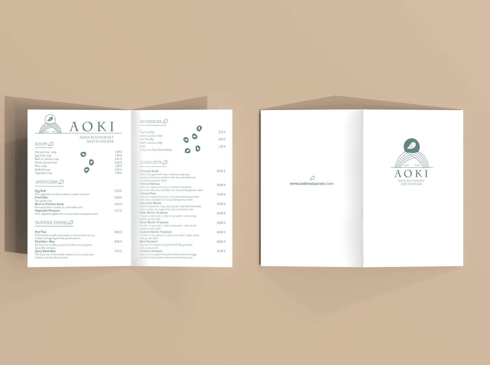 AOKI restaurant menu by Magdalena Herichova on Dribbble