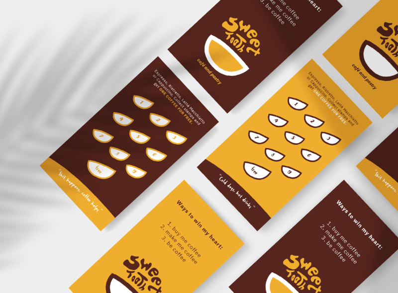 Sweet Tooth café & pastry card by Magdalena Herichova on Dribbble
