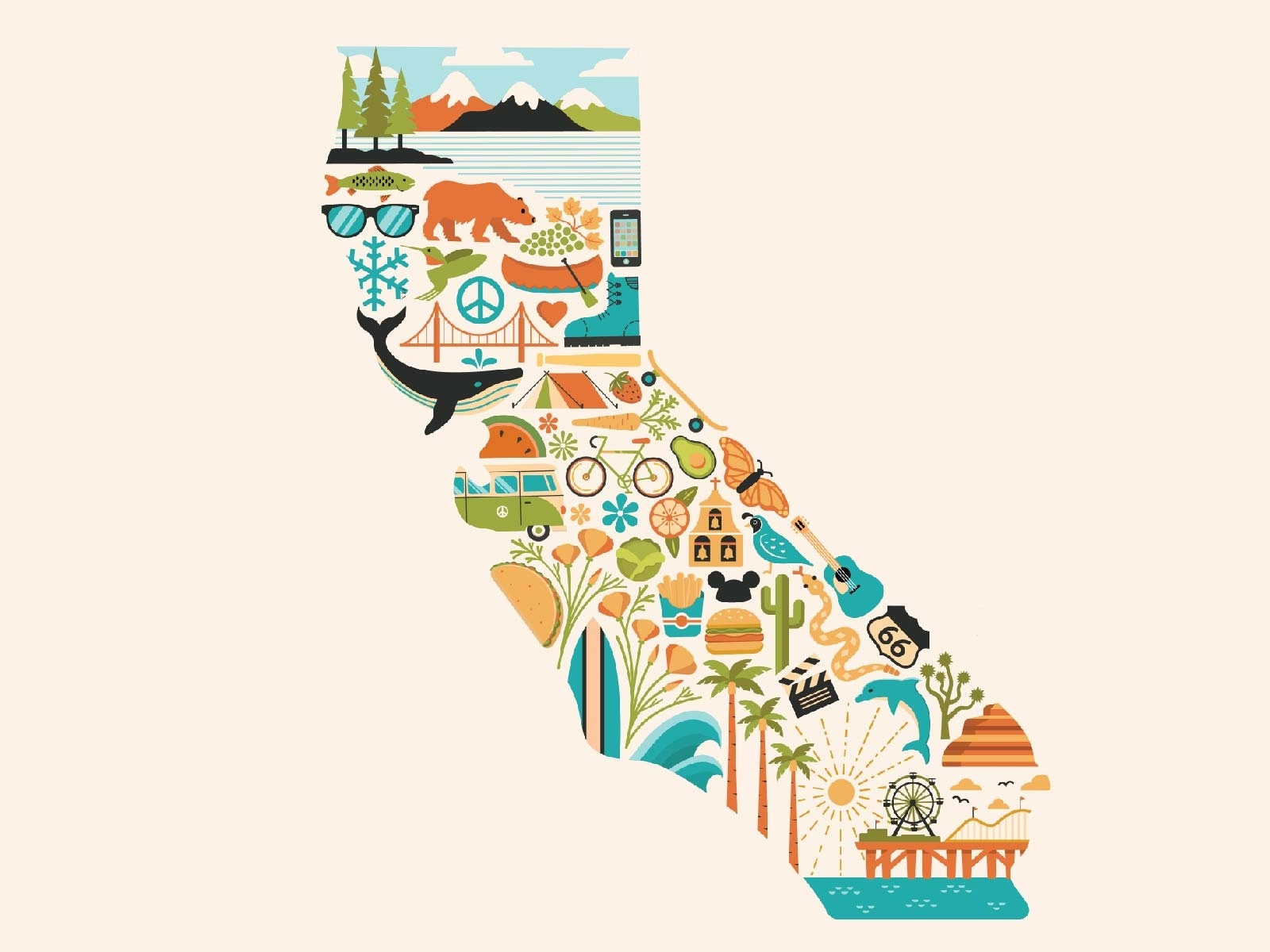 California Dreamin' by Maria Sitzmann Landry on Dribbble