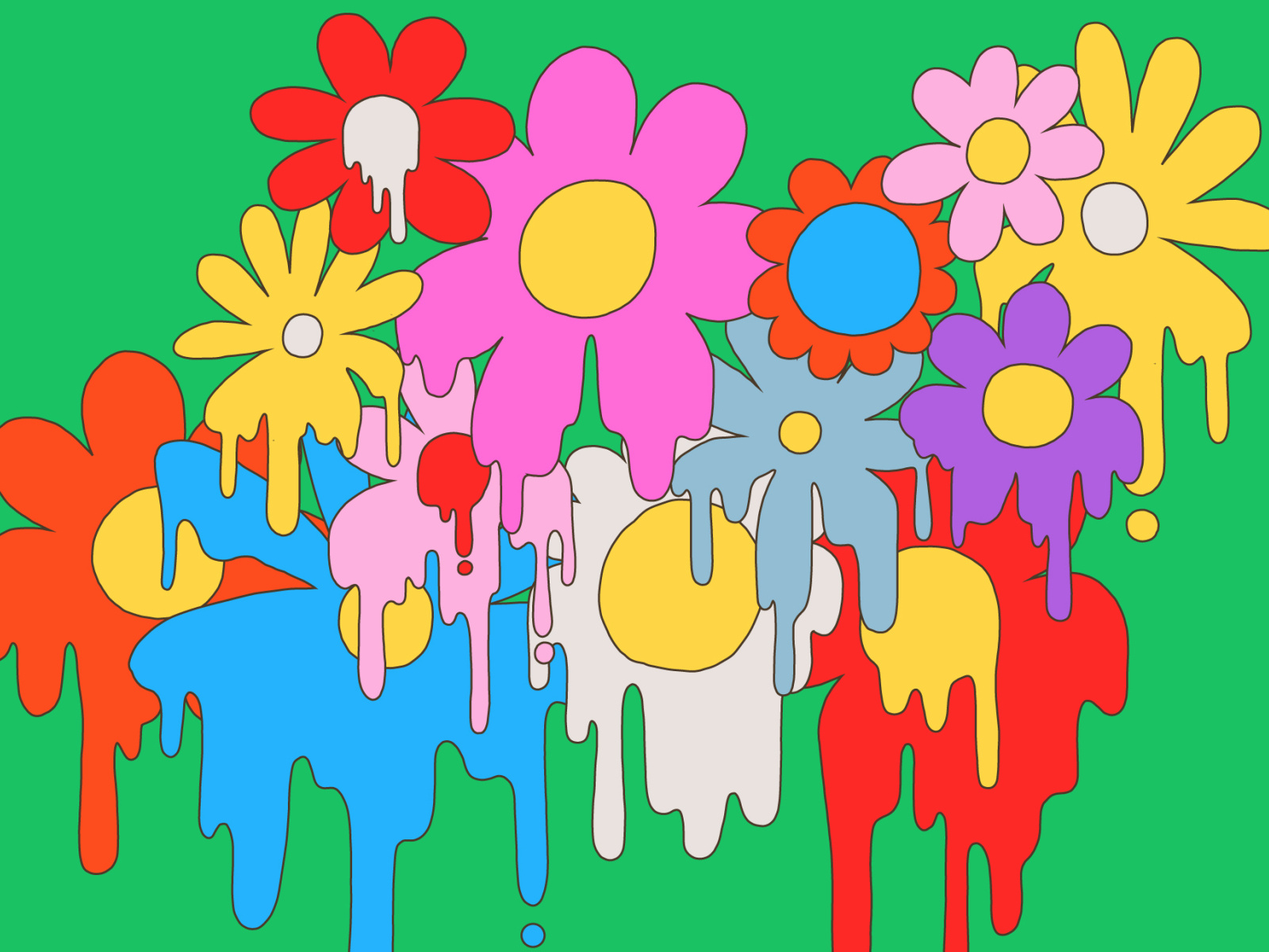 Oozy Flowers by Lindsey Made This on Dribbble