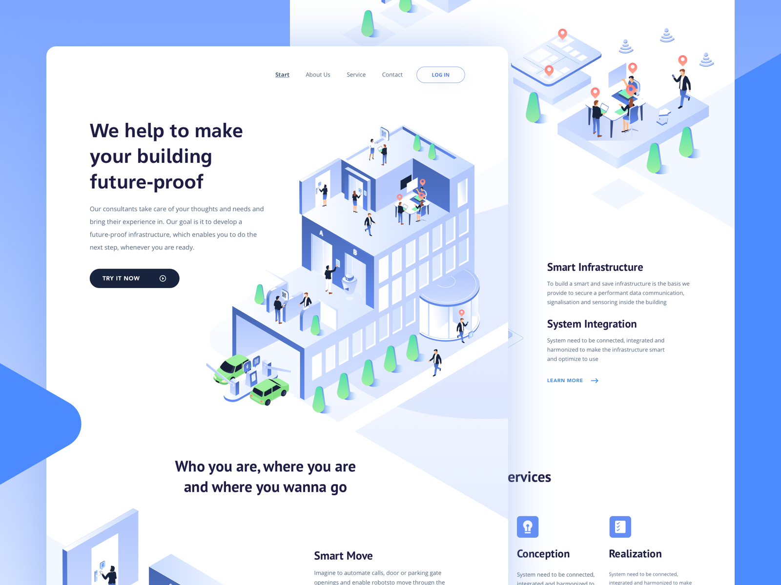 Technology infrastructure's landing page by Yusuf Nugroho on Dribbble