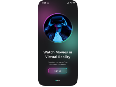 A UI design for Virtual reality application by Victor on Dribbble