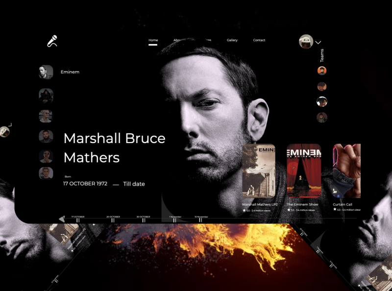 Eminem Inspired website concept. by Moh Láiden on Dribbble