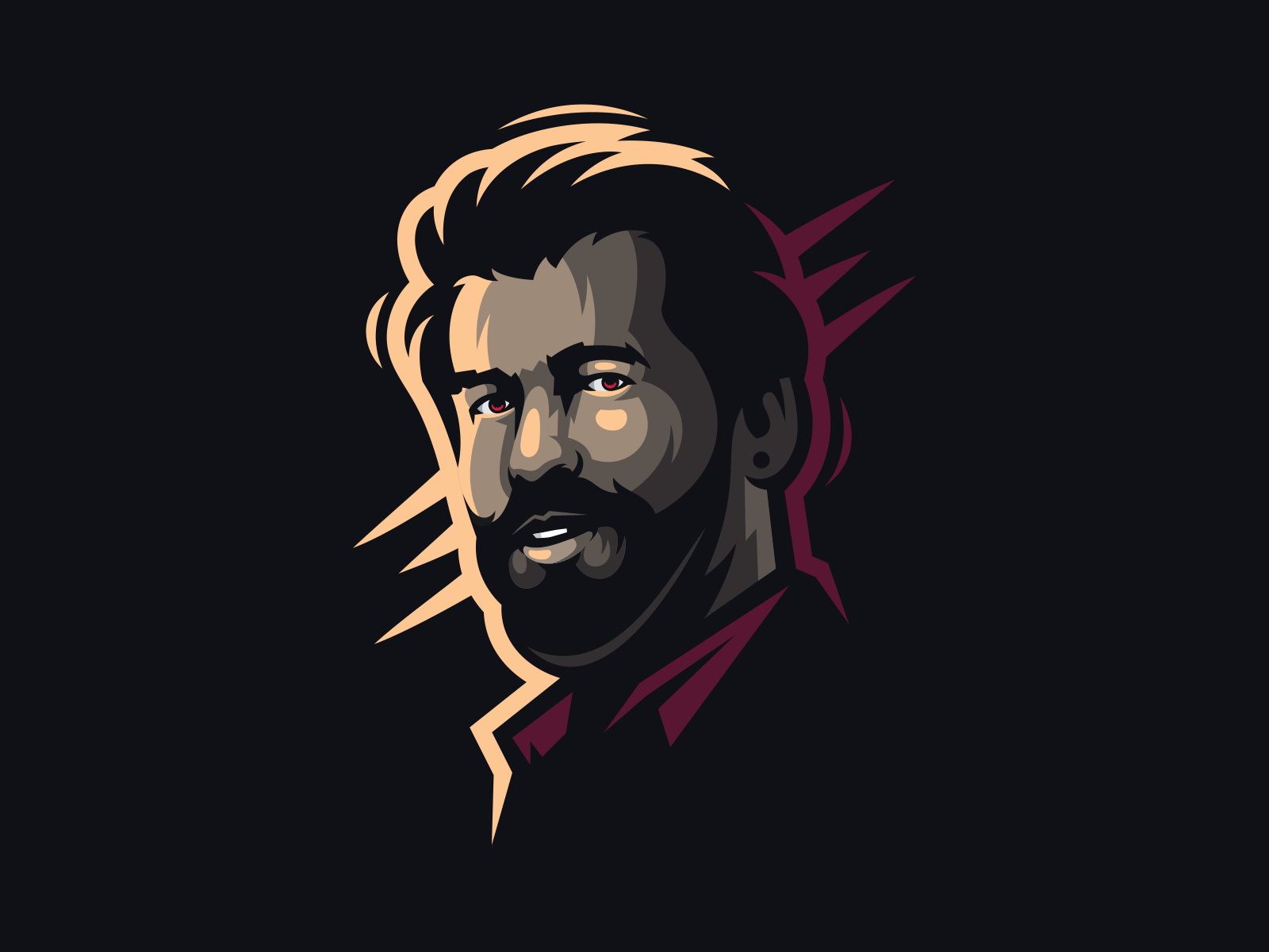 Beard logo design by albert kalingga on Dribbble