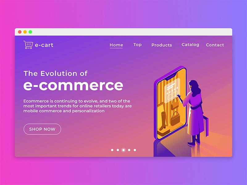 e-Commerce Cover page concept by Navin Chandra Gupta on Dribbble