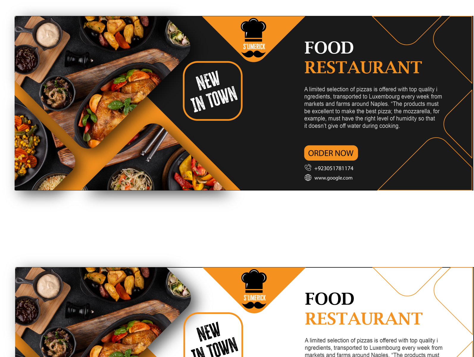 FOOD RESTAURANT web banner by SHAHZAIB HAMZA on Dribbble
