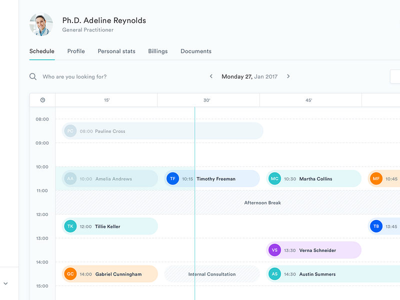 MediCal Schedule by Andrew Mialszygrosz for Autentika on Dribbble