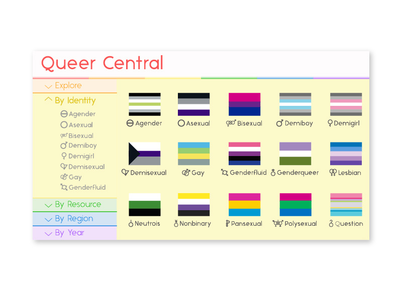Queer Central Search - By Identity by Skylar Hayden on Dribbble