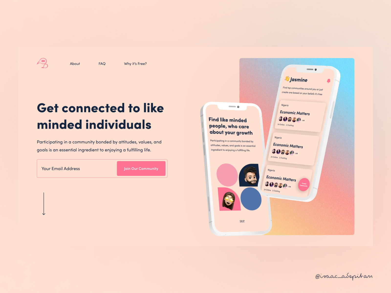 Social App Concept by Isaac Adepitan on Dribbble