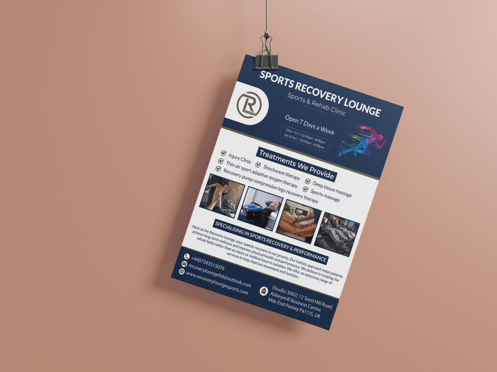 Sports Recovery Club Flyer Design by Tania Akter on Dribbble