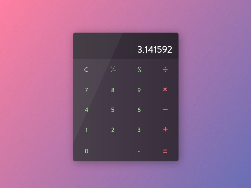Calculator - DailyUI #004 by LANARS on Dribbble