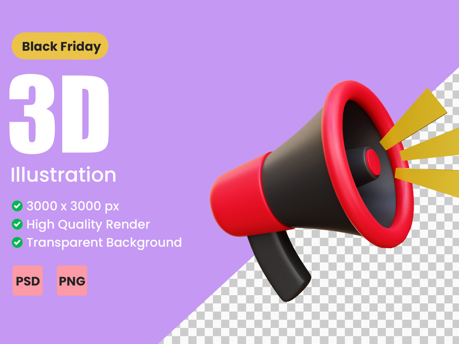 MEGAPHONE 3D ICON ILLUSTRATION by Aga Arsari on Dribbble