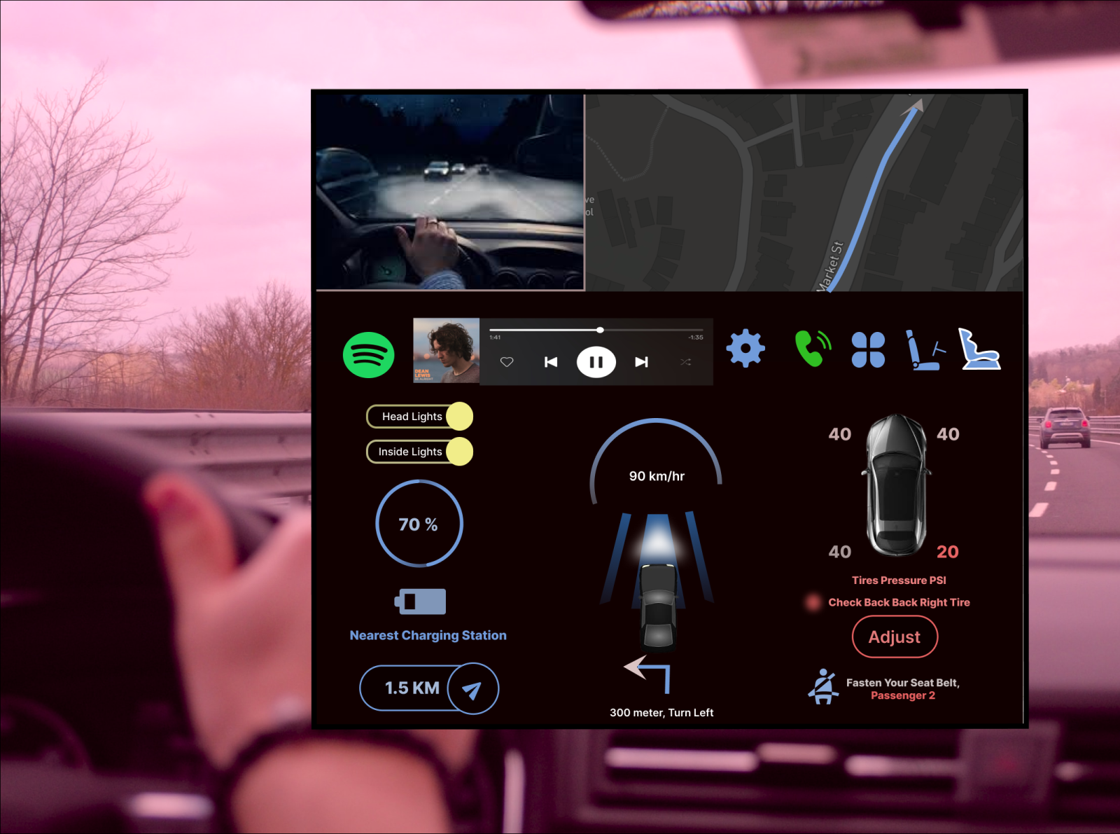 Car Interface - by Gargi Chaudhury on Dribbble