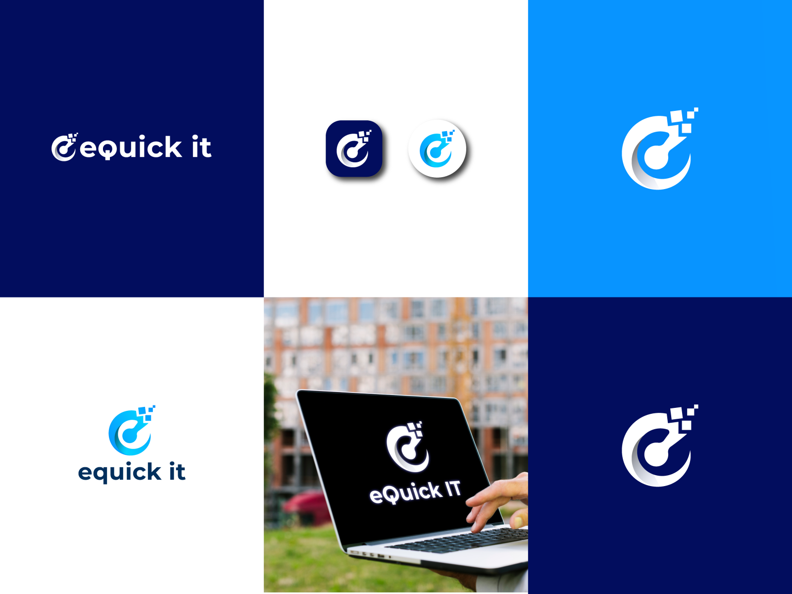 Logo design for e quick it by Uday Hossain on Dribbble