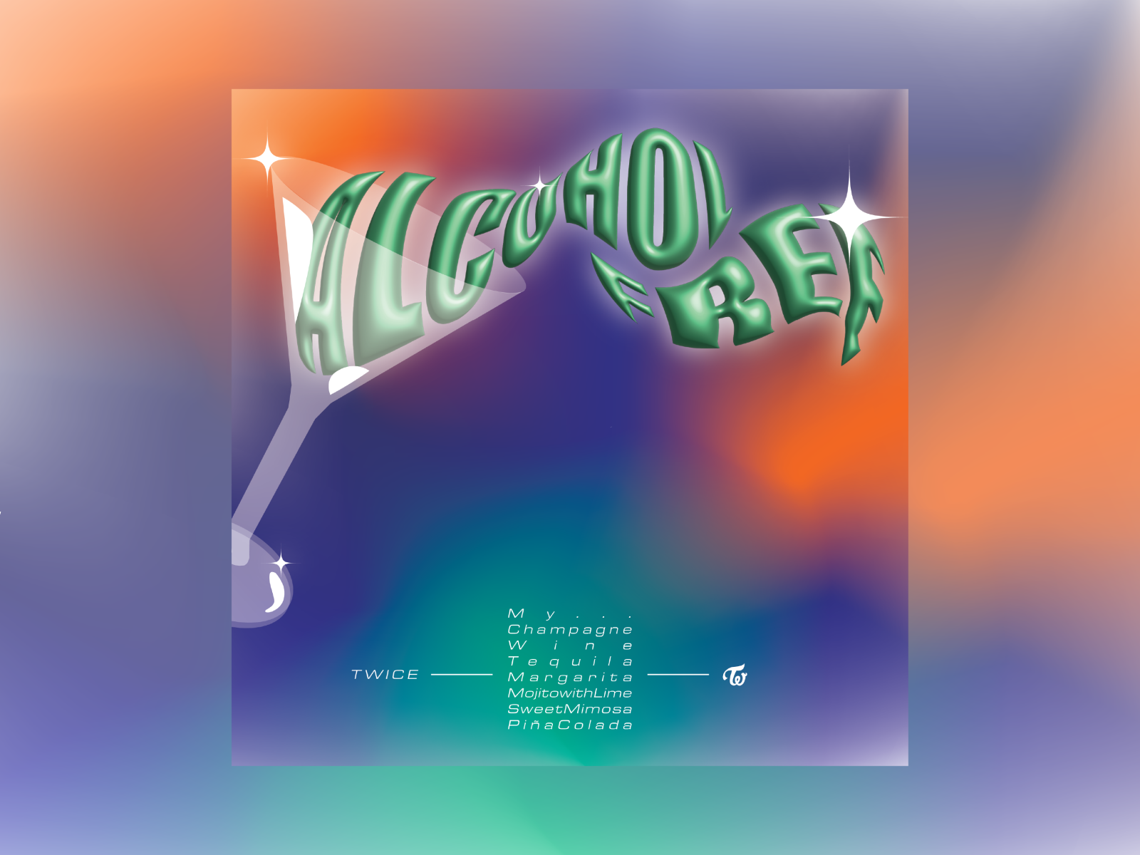 TWICE - Alcohol Free single cover art by Nicolo Pia on Dribbble