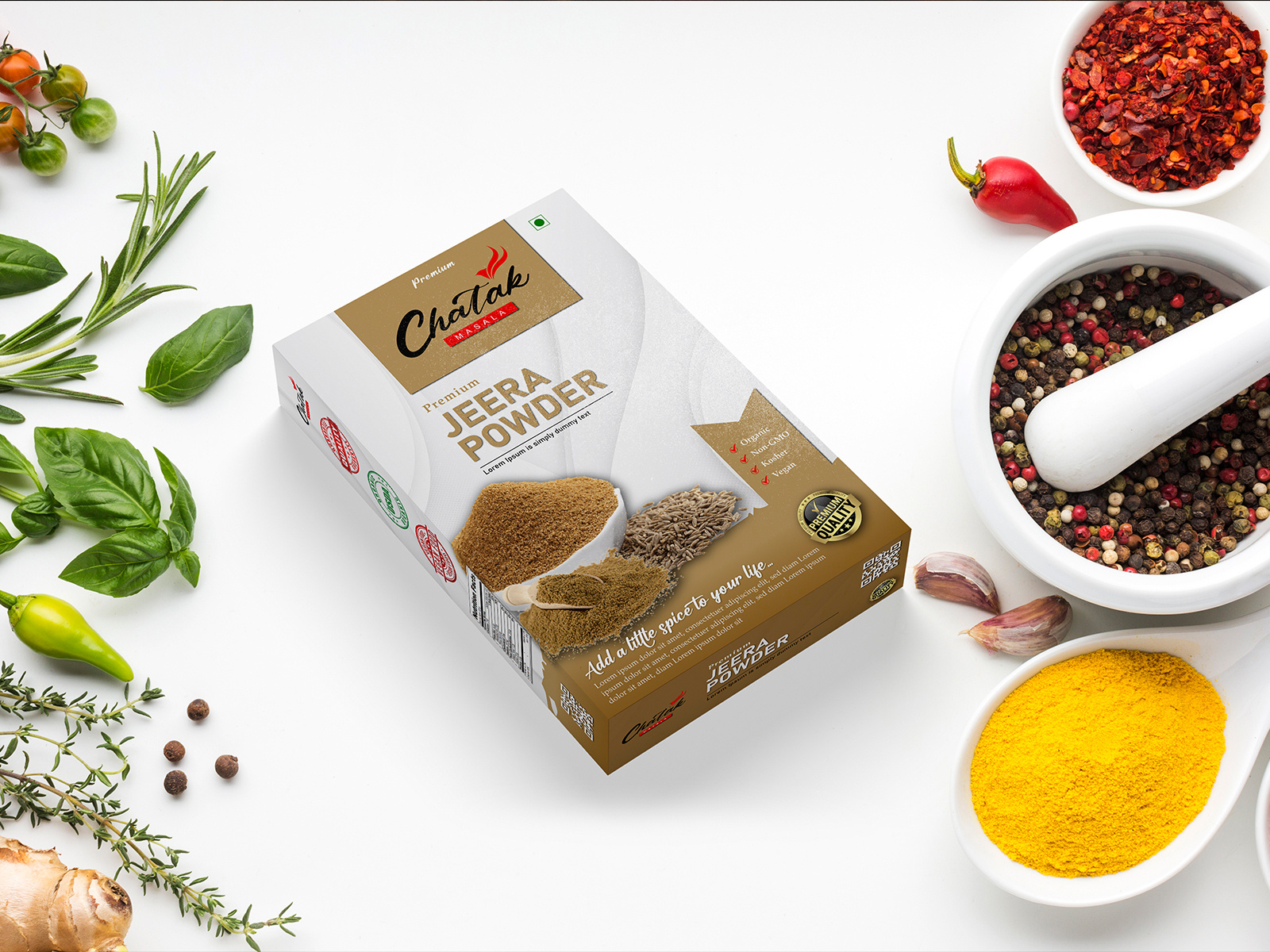 Masala Box Package Label Design And Mockup by Marketorz on Dribbble