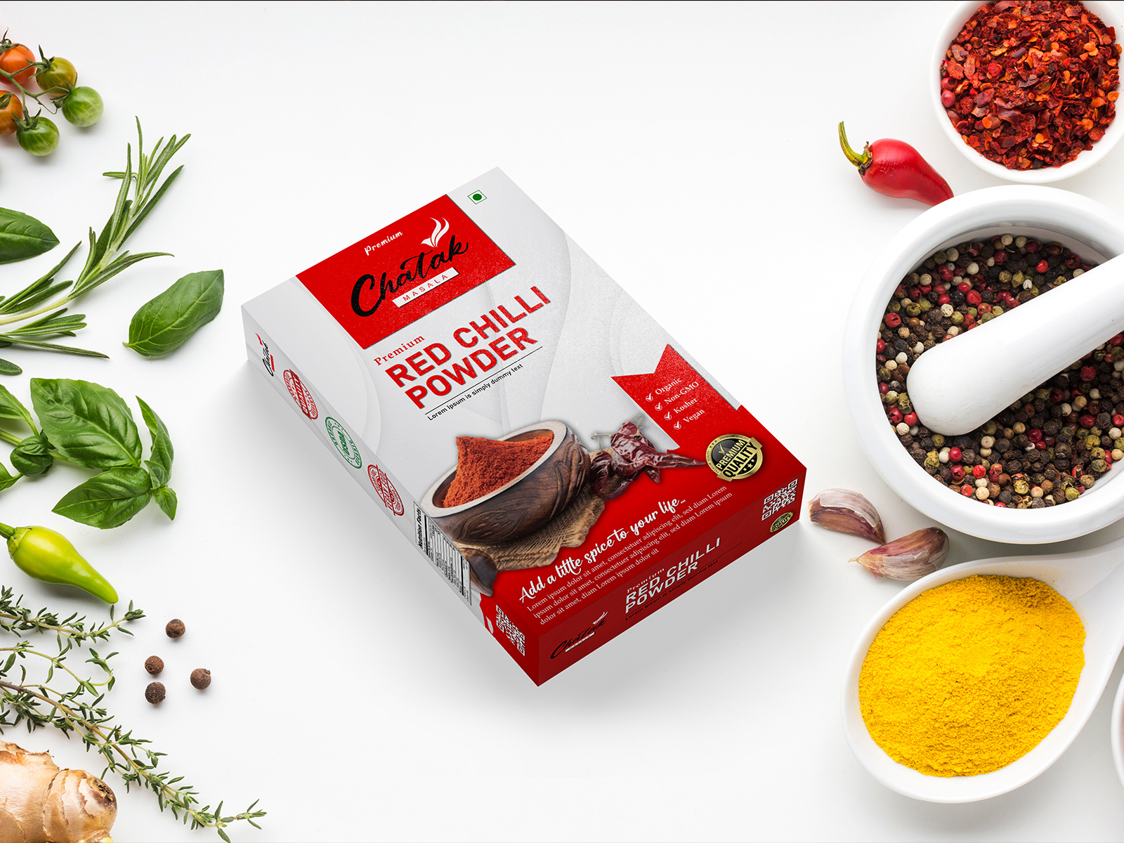 Masala Box Package Label Design And Mockup by Marketorz on Dribbble
