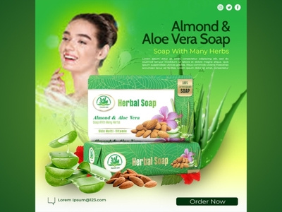 Herbal Soap (Product) Social Media Poster by Marketorz on Dribbble