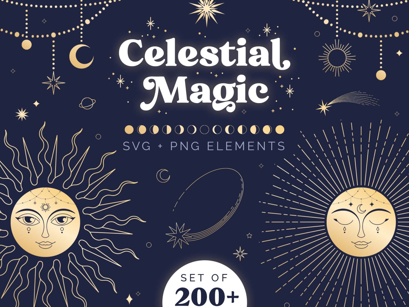 Celestial Magic Clipart Collection by Papercat Graphics | Emily Fundis ...