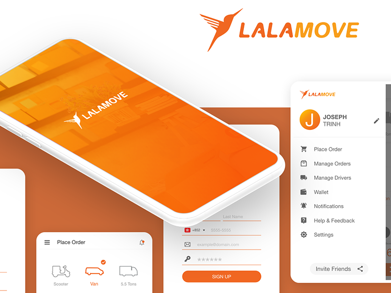 Lalamove User App Mockup by Joseph Trinh on Dribbble