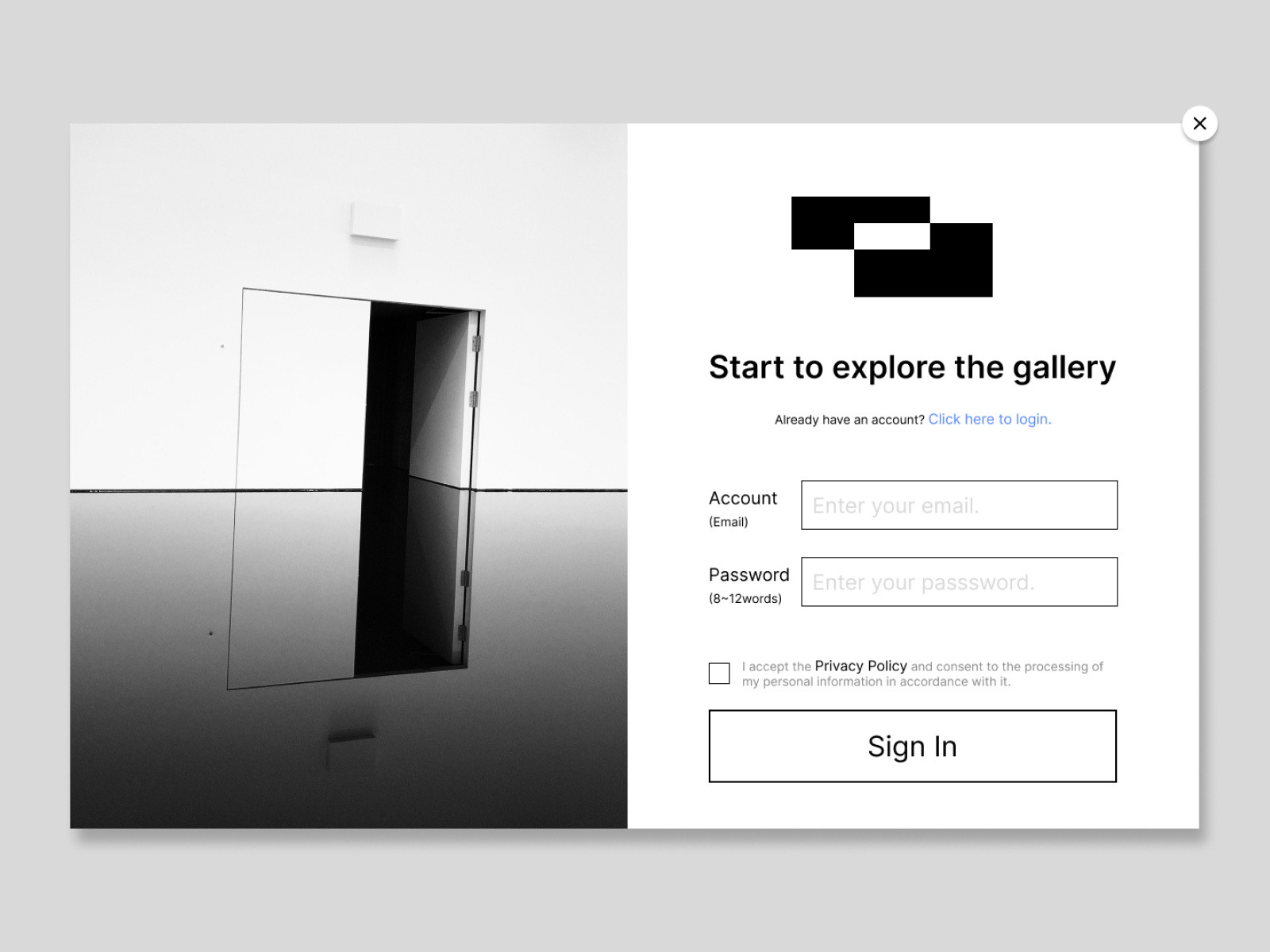 Sign page - Gallery by Yuyen on Dribbble