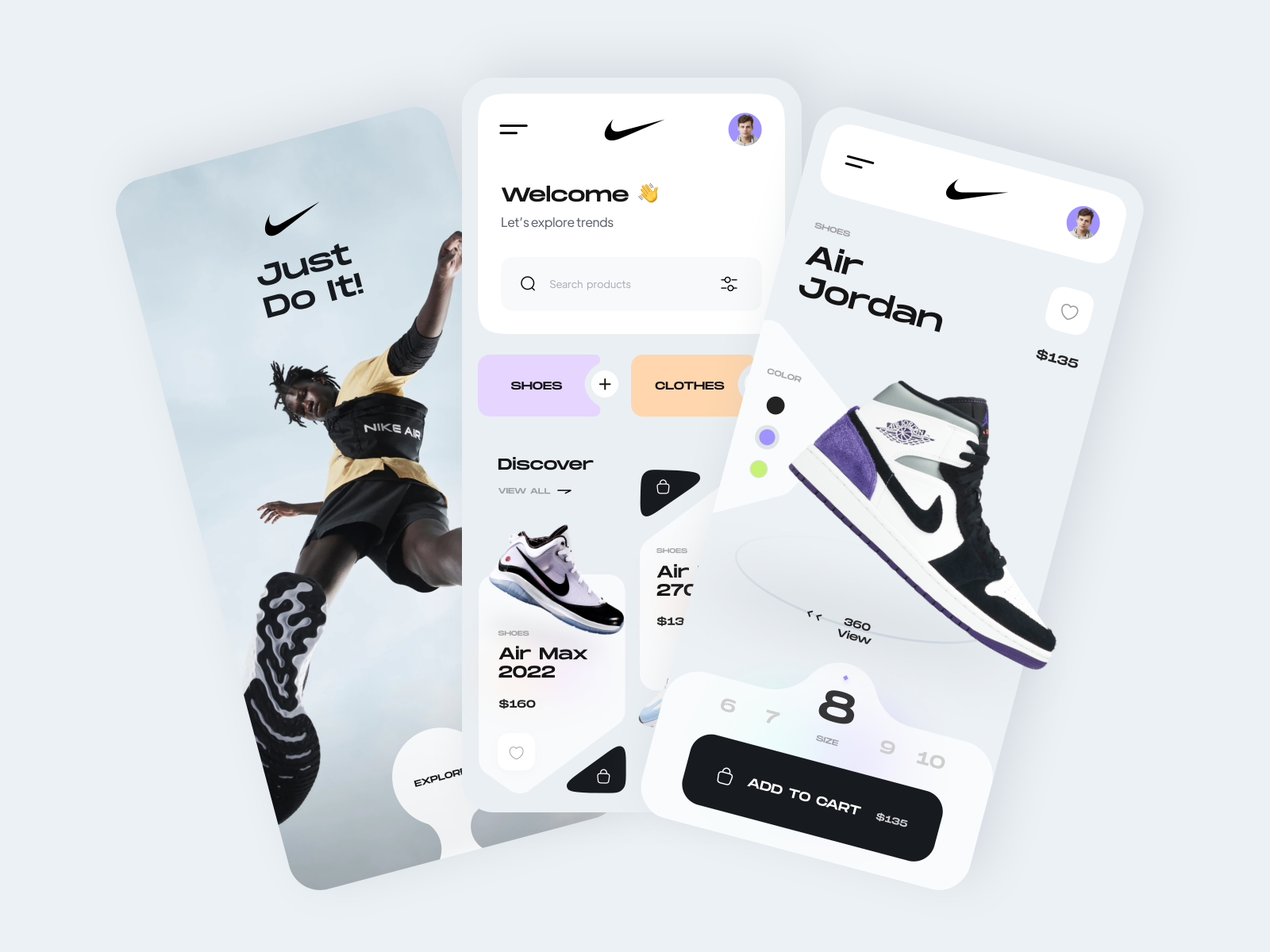 Nike Shoes Mobile App UI by Julia Khachirova for Awsmd on Dribbble