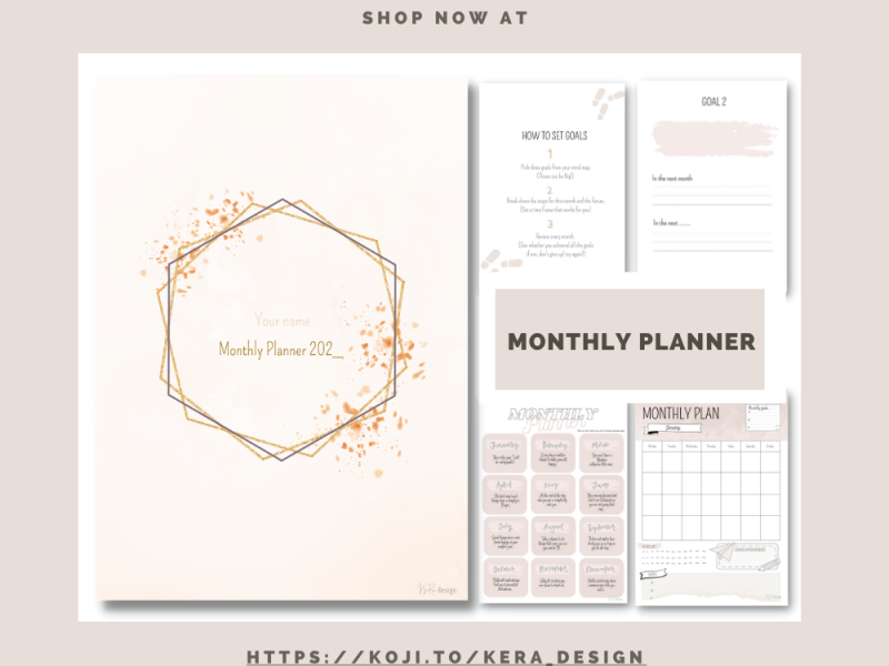 Monthly Planner 2 by KeRa Design on Dribbble