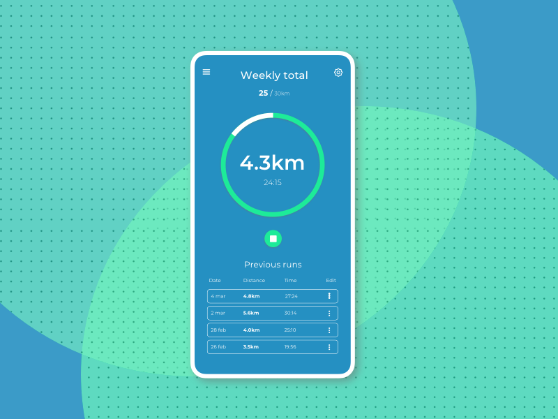 Daily UI | Run Tracker by Johan Eriksson on Dribbble