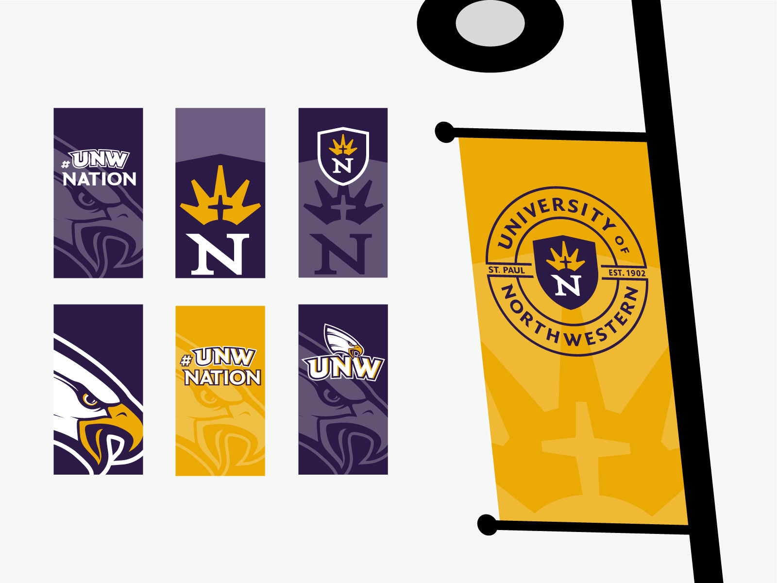 Dribbble - unw-light-pole-banners.jpg by Kevin Wong