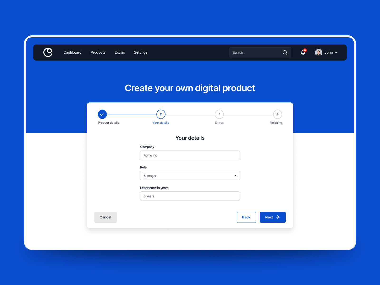 Simple dashboard design with progress bar by Istvan Szabo on Dribbble