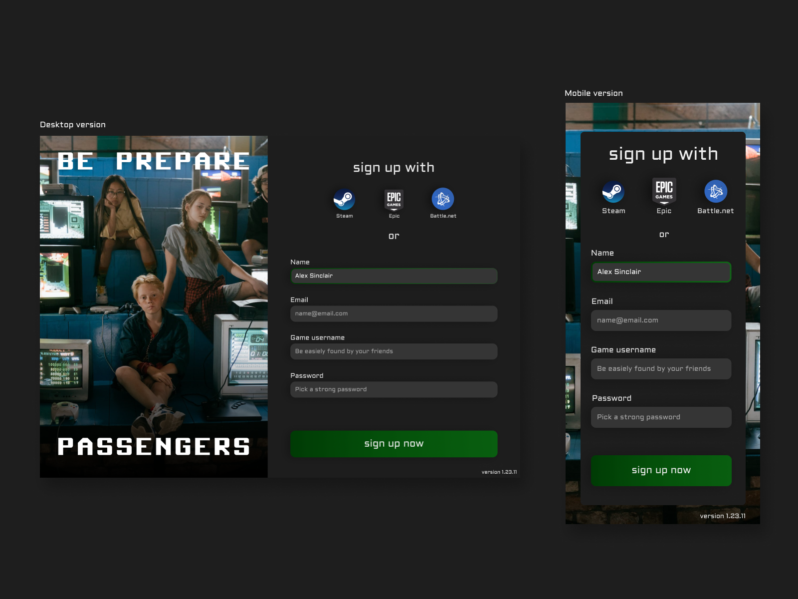 [UI DESIGN] - #DailyUI #001 - Sign Up Page by Markus Moro on Dribbble