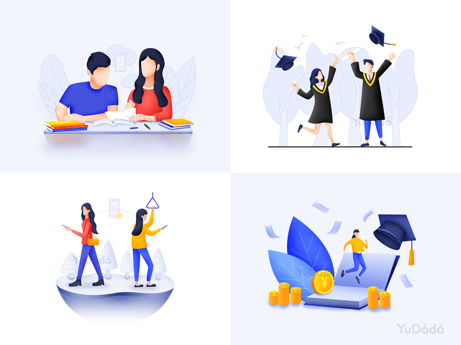 Teaching illustration 2 by Yudada for RaDesign on Dribbble