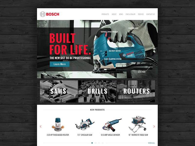 Bosch Website Redesign by Ian Steele on Dribbble