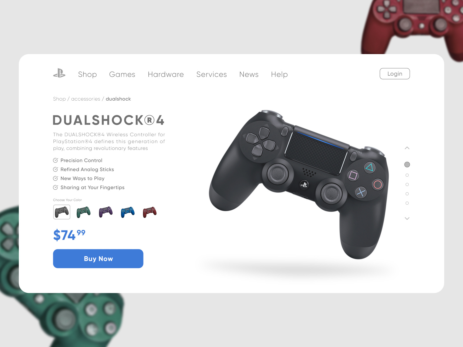 Playstation Controller Shop by Hossein Mahmoudvand on Dribbble