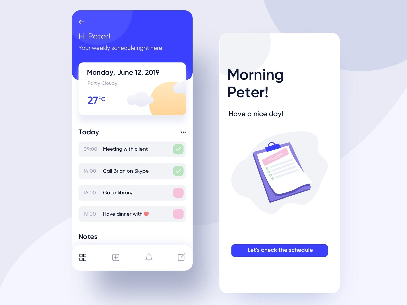 Weekly Schedule App By Rus On Dribbble