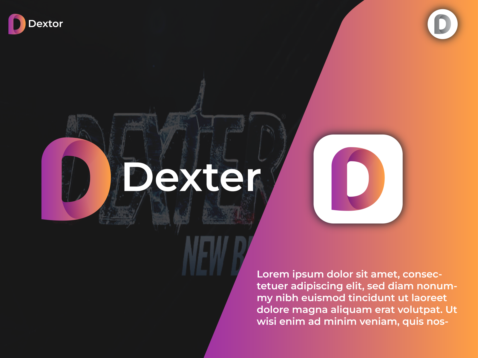 Dexter-Modern Minimalist Letter LogoDesign Concept by Freelancer Rahul ...