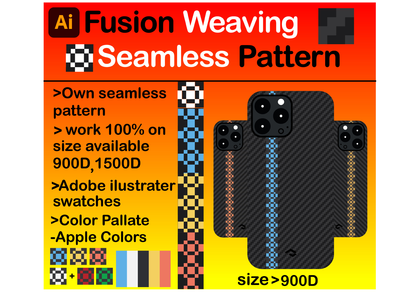 FUSION WEAVING SEAMLESS PATTERN by Manoj Thakur on Dribbble