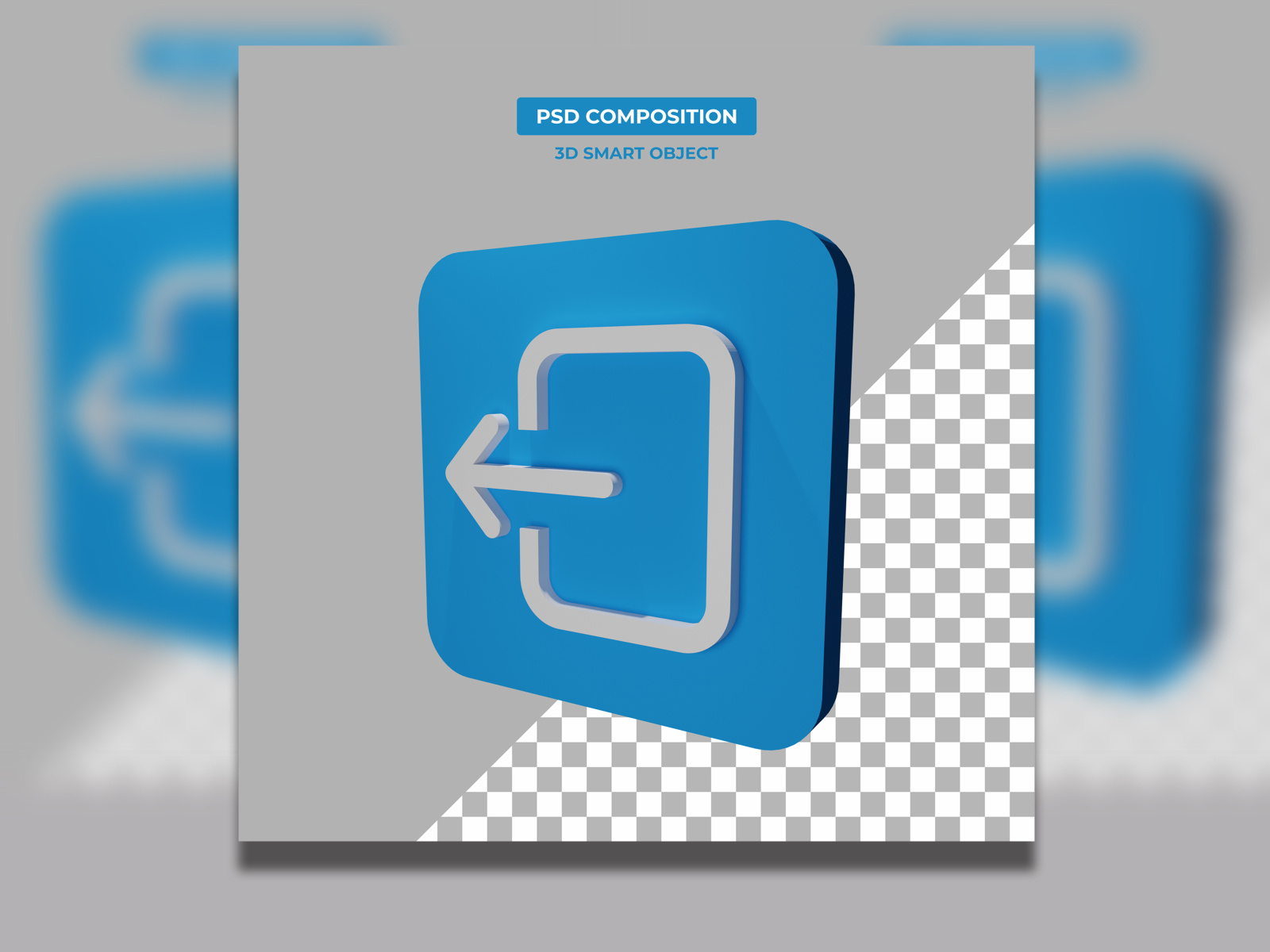 logout icon 3d rendering transparent background by Akiramenai49 on Dribbble