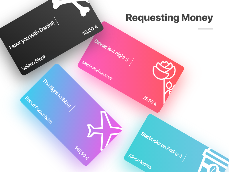 Requesting Money by Clemens Morris on Dribbble