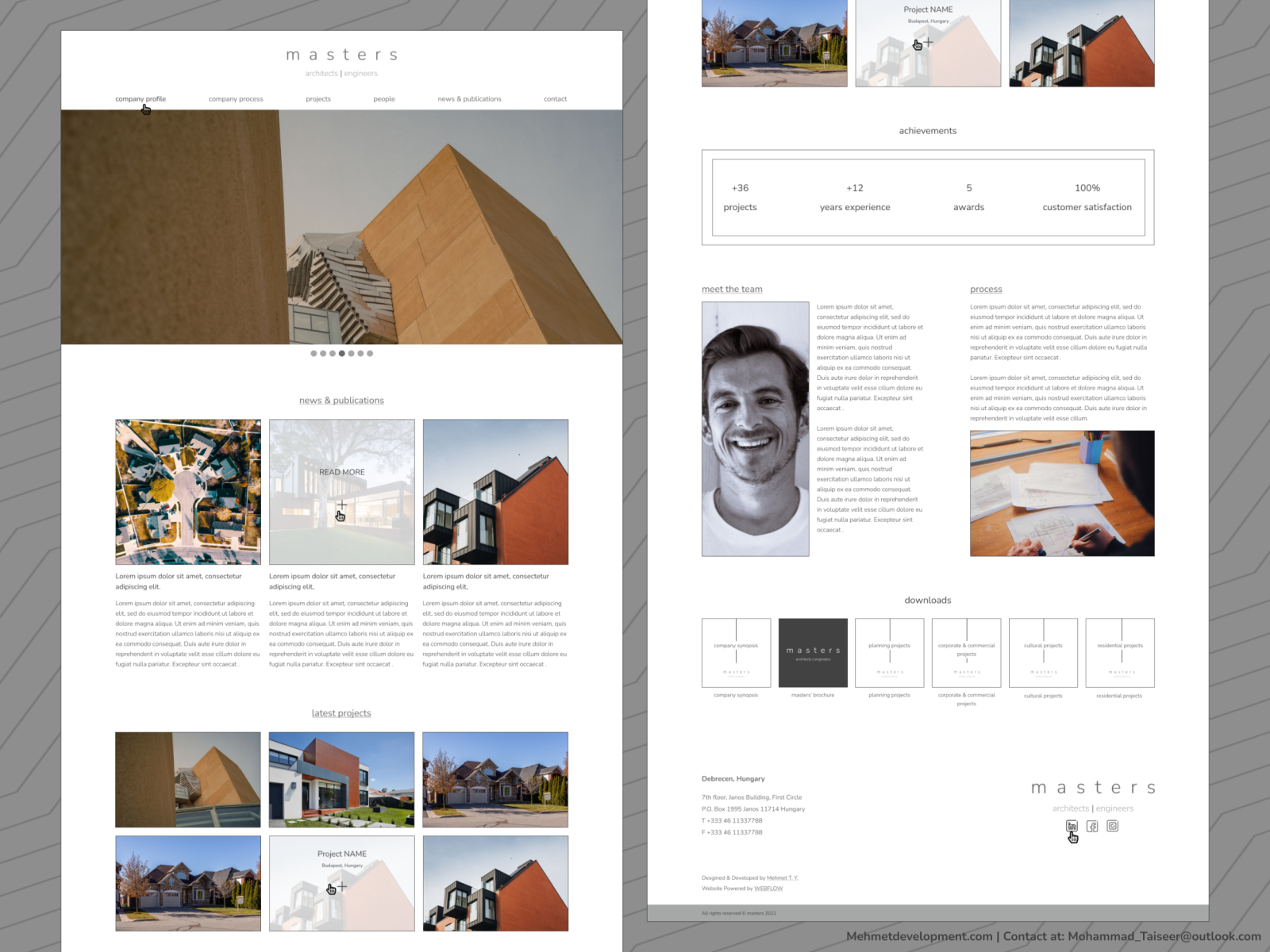 masters architects | engineers website template by Mehmet on Dribbble